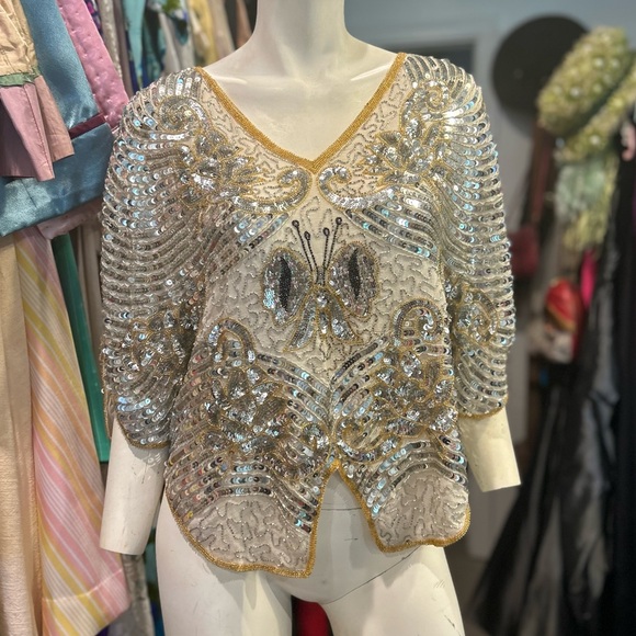 Tops | 8s Butterfly Disco Ball Top | Poshmark